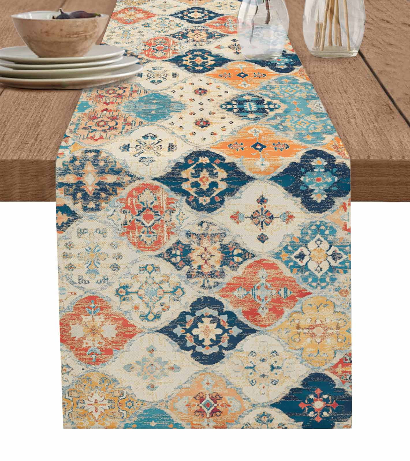 Hokiten Table Runners 90 Inches Long Dress Scarves, Retro Morocco ...