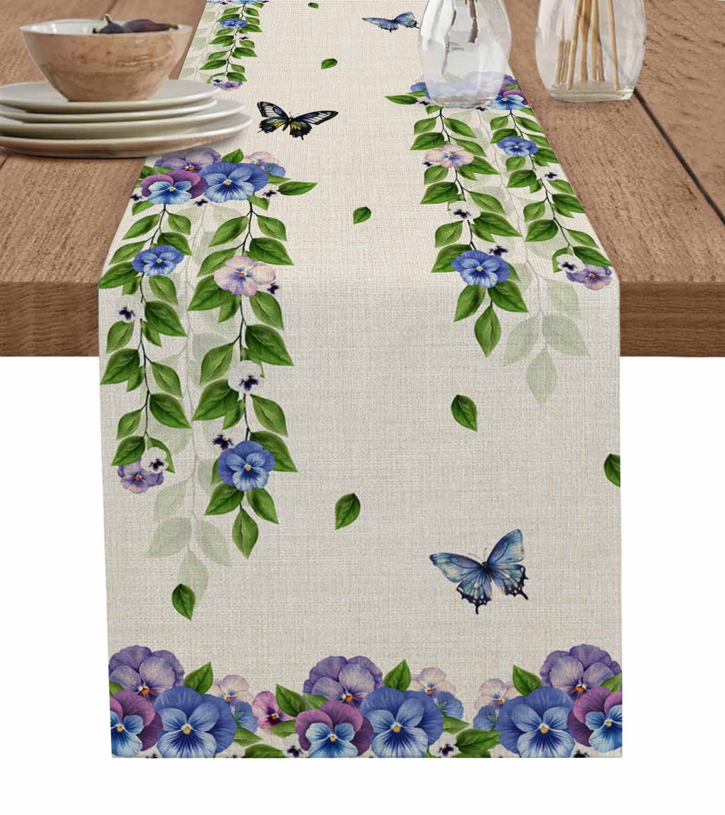 Hokiten Table Runners 90 Inches Long Dress Scarves, Spring Flowers ...