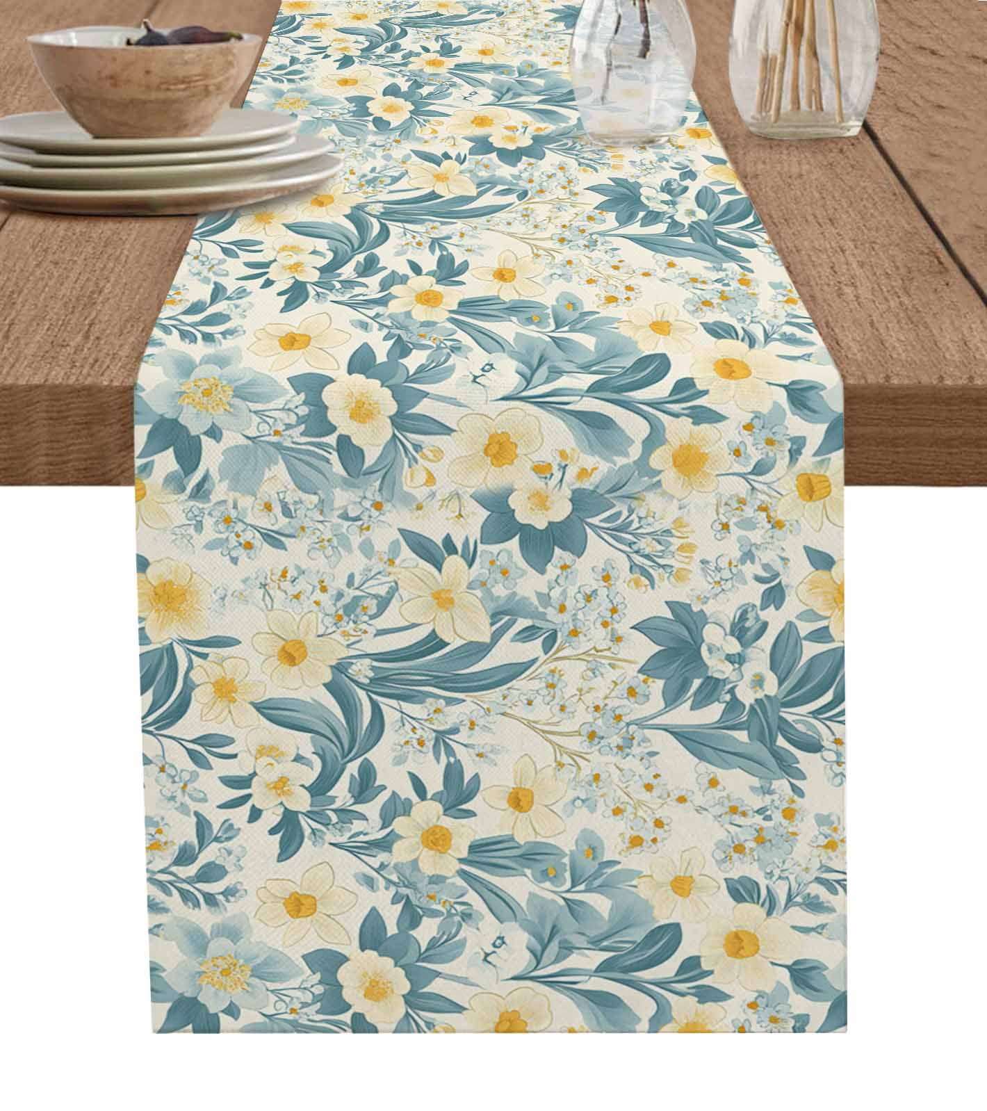 Hokiten Table Runners 90 Inches Long Dress Scarves, Spring Meadow ...