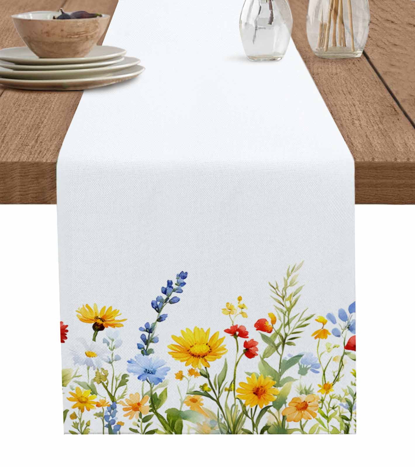 Hokiten Table Runners 90 Inches Long Dress Scarves, Sunflower Botanical ...