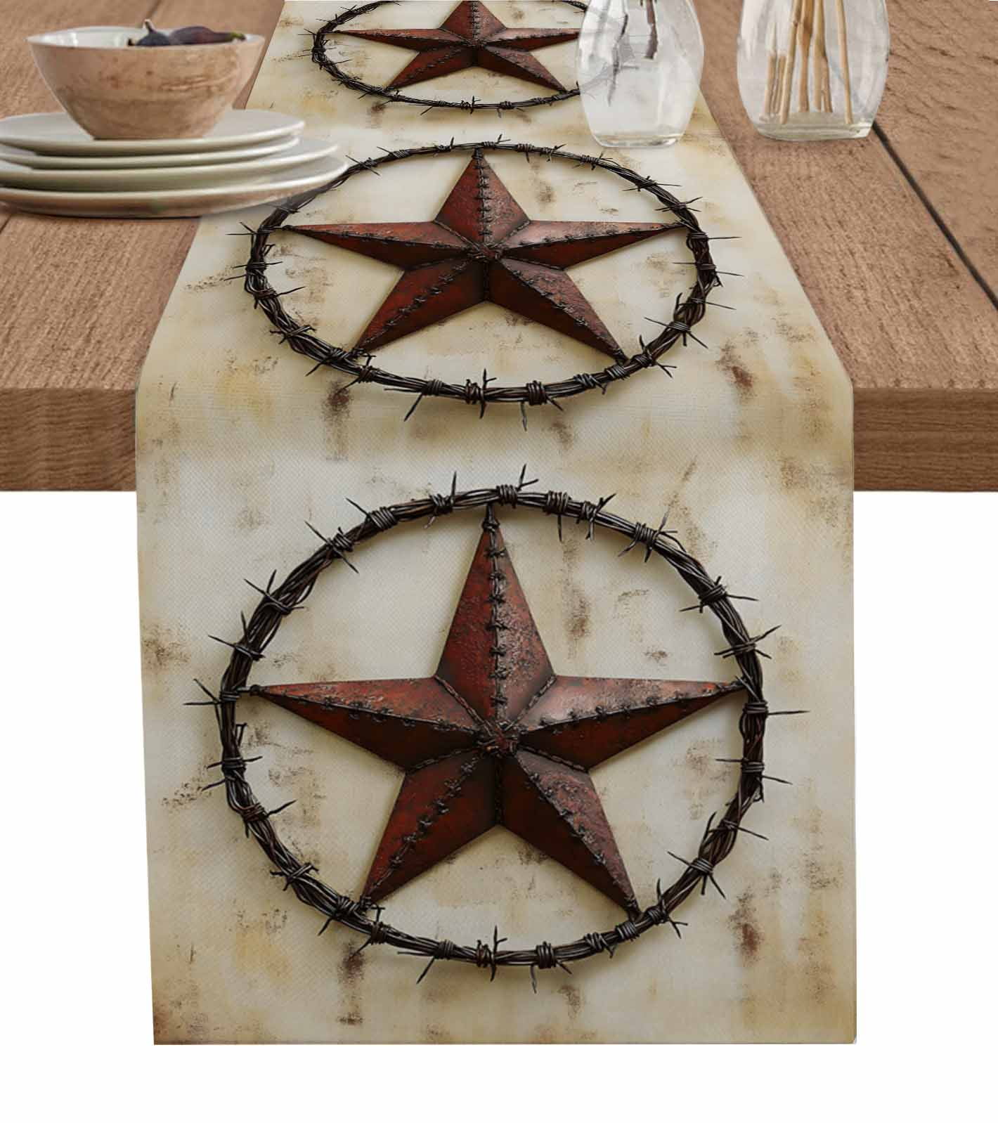 Hokiten Table Runners 90 Inches Long Dress Scarves, Texas Star Retro ...