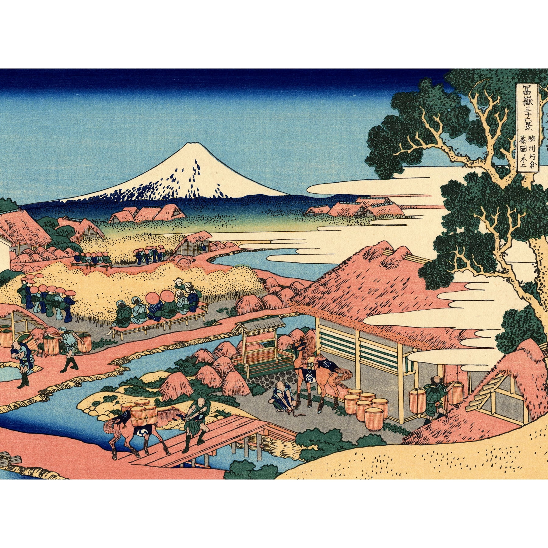Hokusai 36 Views Fuji Katakura Tea Plantation Japan Extra Large XL Wall ...