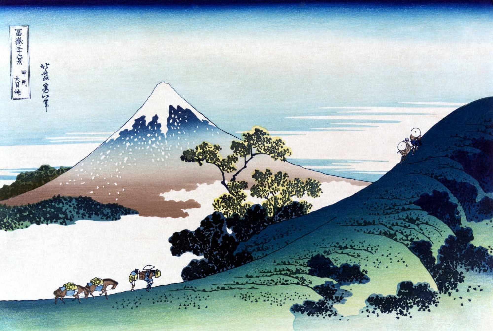 Large Woodblock Print Hokusai 36 Views Of Mt Fuji Inume