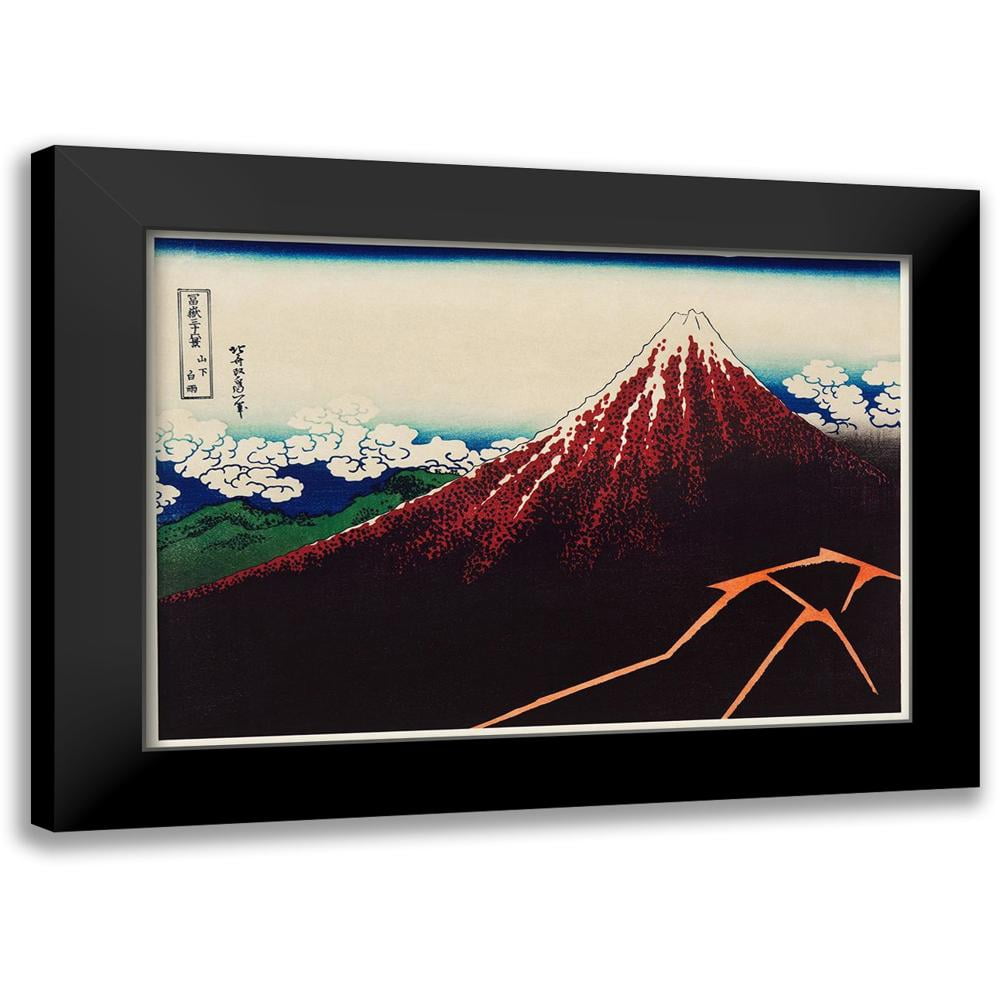 Hokusai, Katsushika 24x18 Black Modern Framed Museum Art Print Titled - Sanka Hakuu - Walmart.com