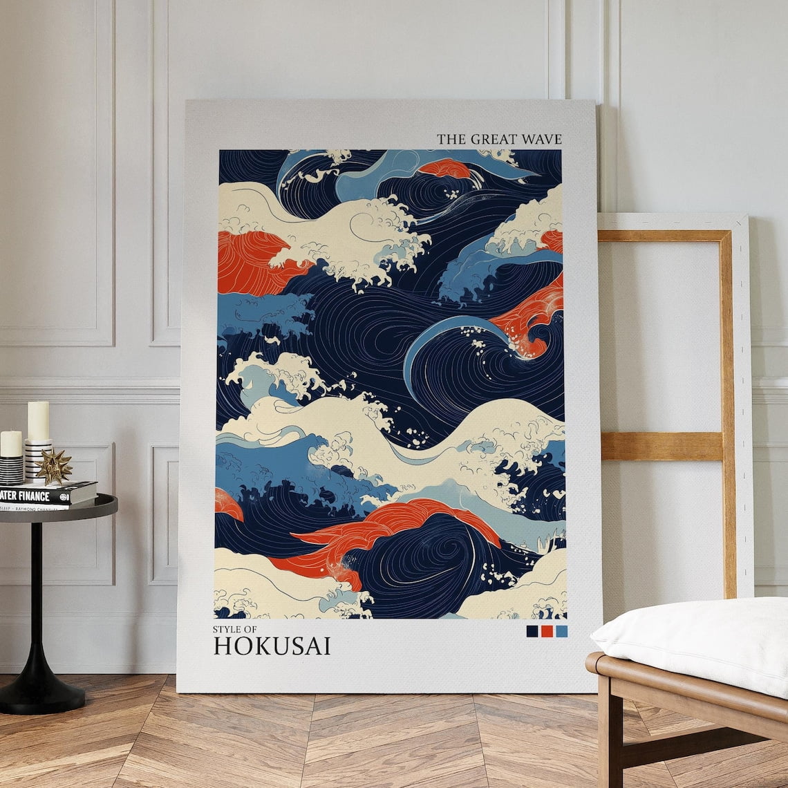 Hokusai Style The Great Wave Poster, Japandi Wall Art, Hokusai Print ...