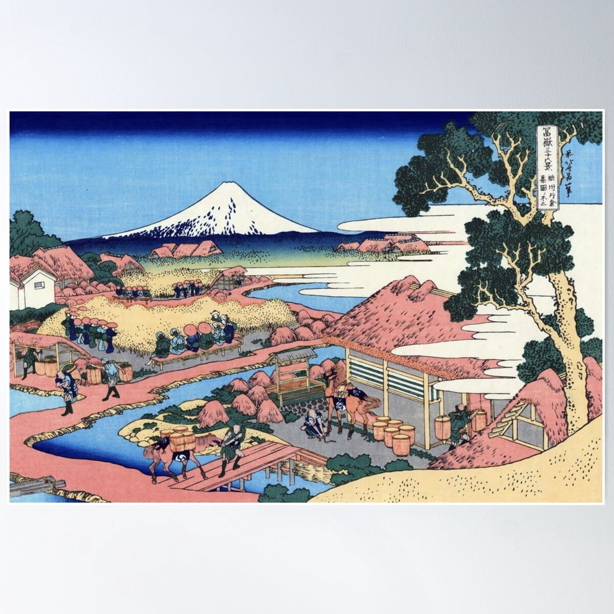 Hokusai: The Tea Plantation Of Katakura In Suruga Province (Sunshu ...