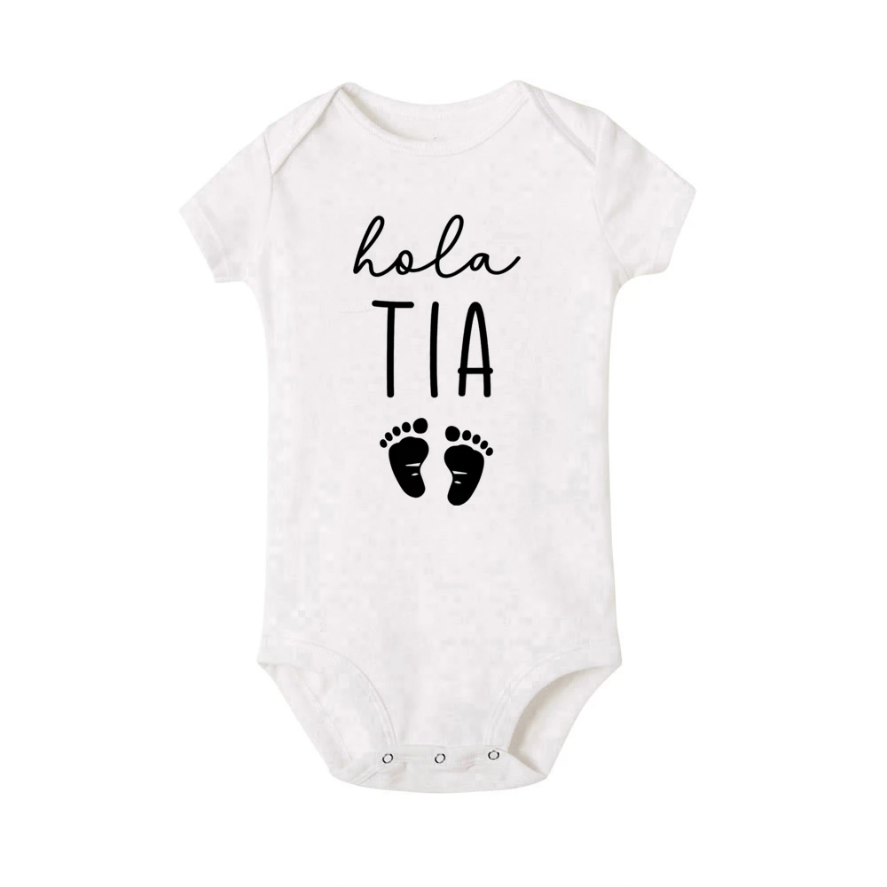 Hola Abuela Abuelo Tio Tia Spanish Baby Newborn Bodysuits Rompers ...