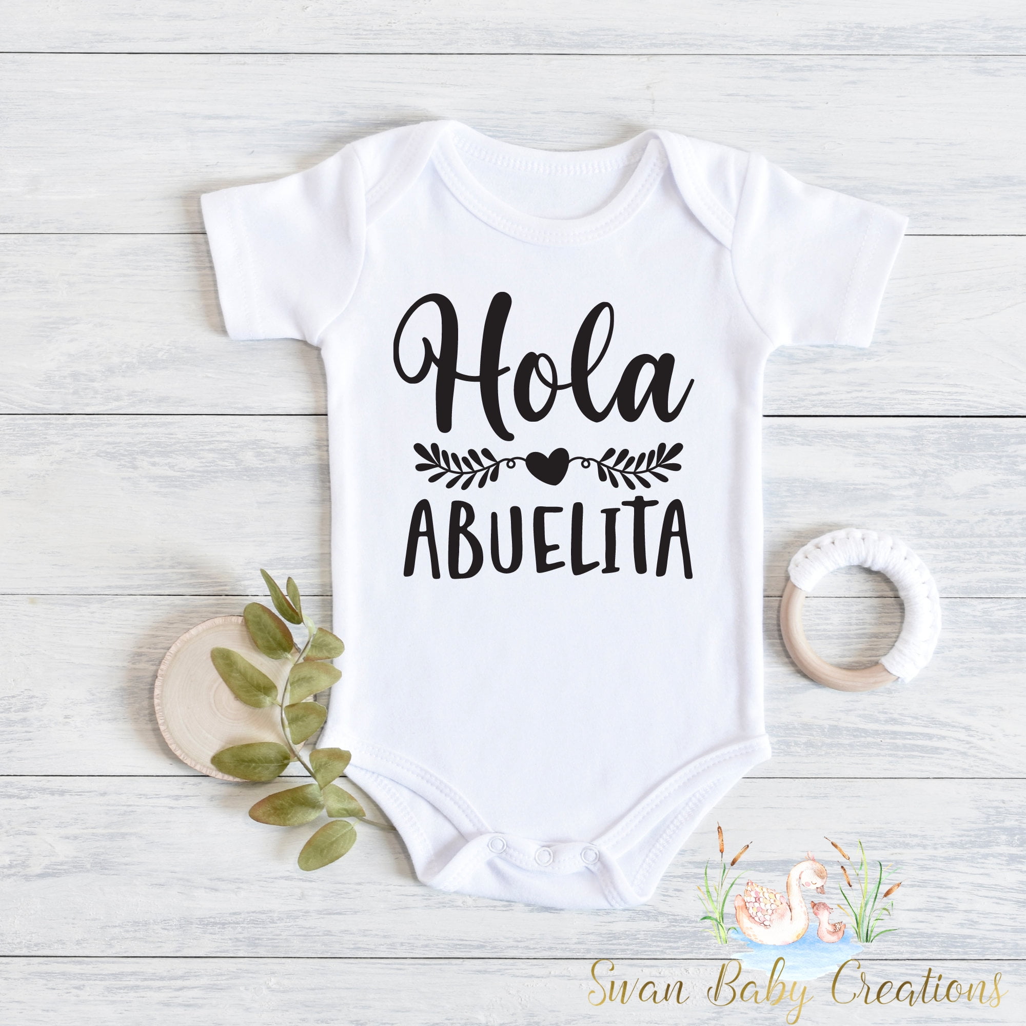 Hola Abuelita Baby- Hola Abuelitafor Baby - Hola Abuelita Bodysuit For ...