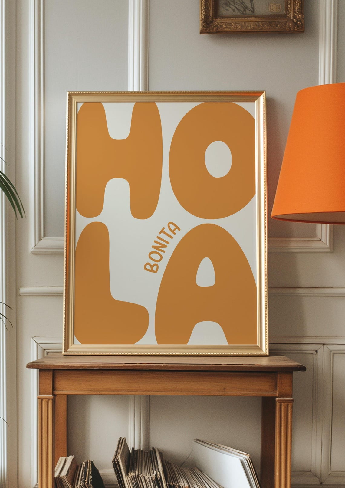 Hola Bonita Art Print, Spanishful Trendy Art, Wall Decor, Bold ...