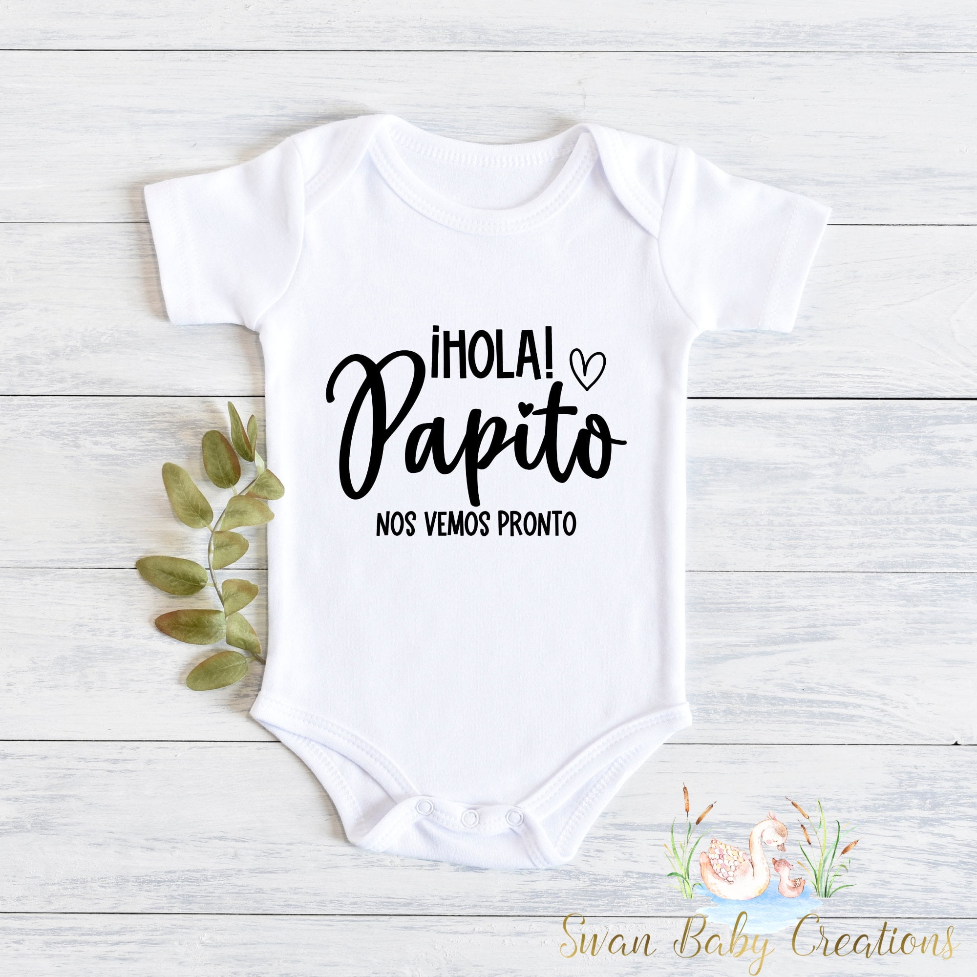Hola Papito No Puedo Esperar Para Conocerte, Spanish Baby Announcement ...
