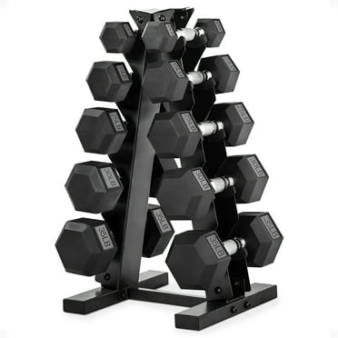 Mikolo Rubber Hex Dumbbell Set, Option in 450lbs, Strength Training ...
