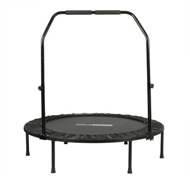 HolaHatha 48" Folding Mini Fitness Trampoline with Adjustable Handle ...