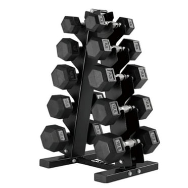 HolaHatha Hex Coated Neoprene Dumbbell Set - Lightweight Hexagon ...