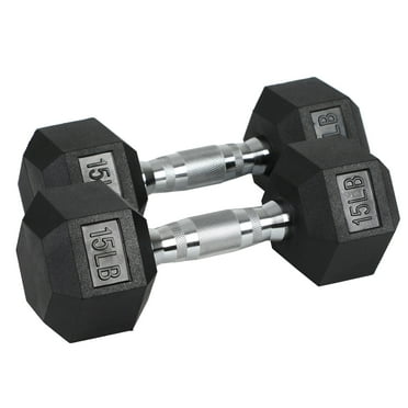 HolaHatha Iron Hexagonal Cast Home Exercise Dumbbell Free Weight, 10 ...