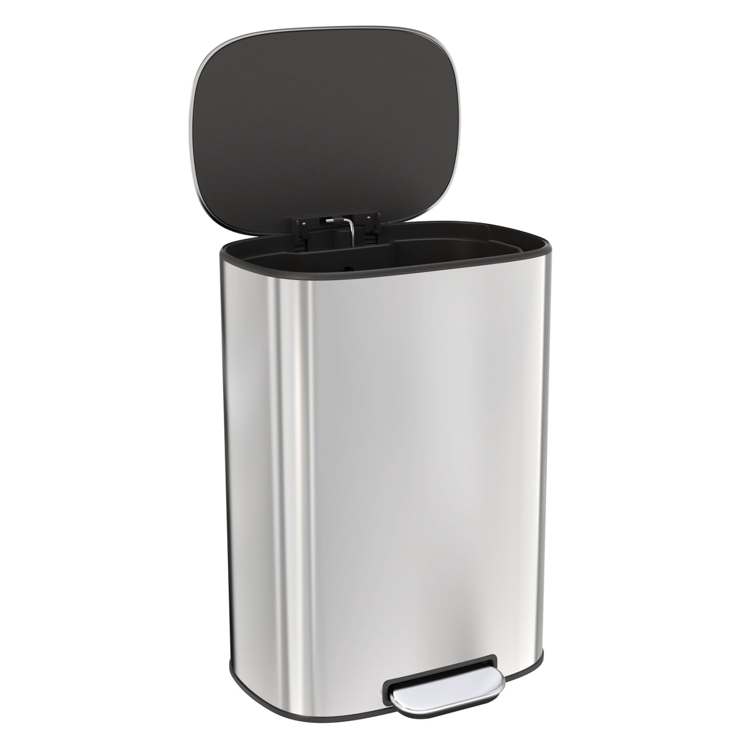 Holaki 13 Gallon 50L Kitchen Foot Pedal Operated Soft Close Trash Can ...