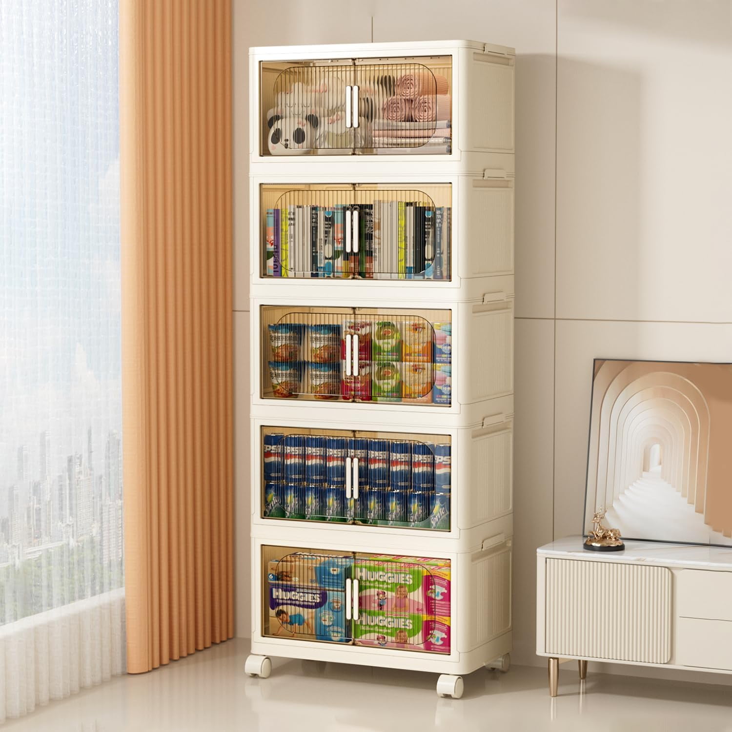 Holaki 39 QT Storage Bins with Lid, 5 Tiers Stackable Plastic Storage ...