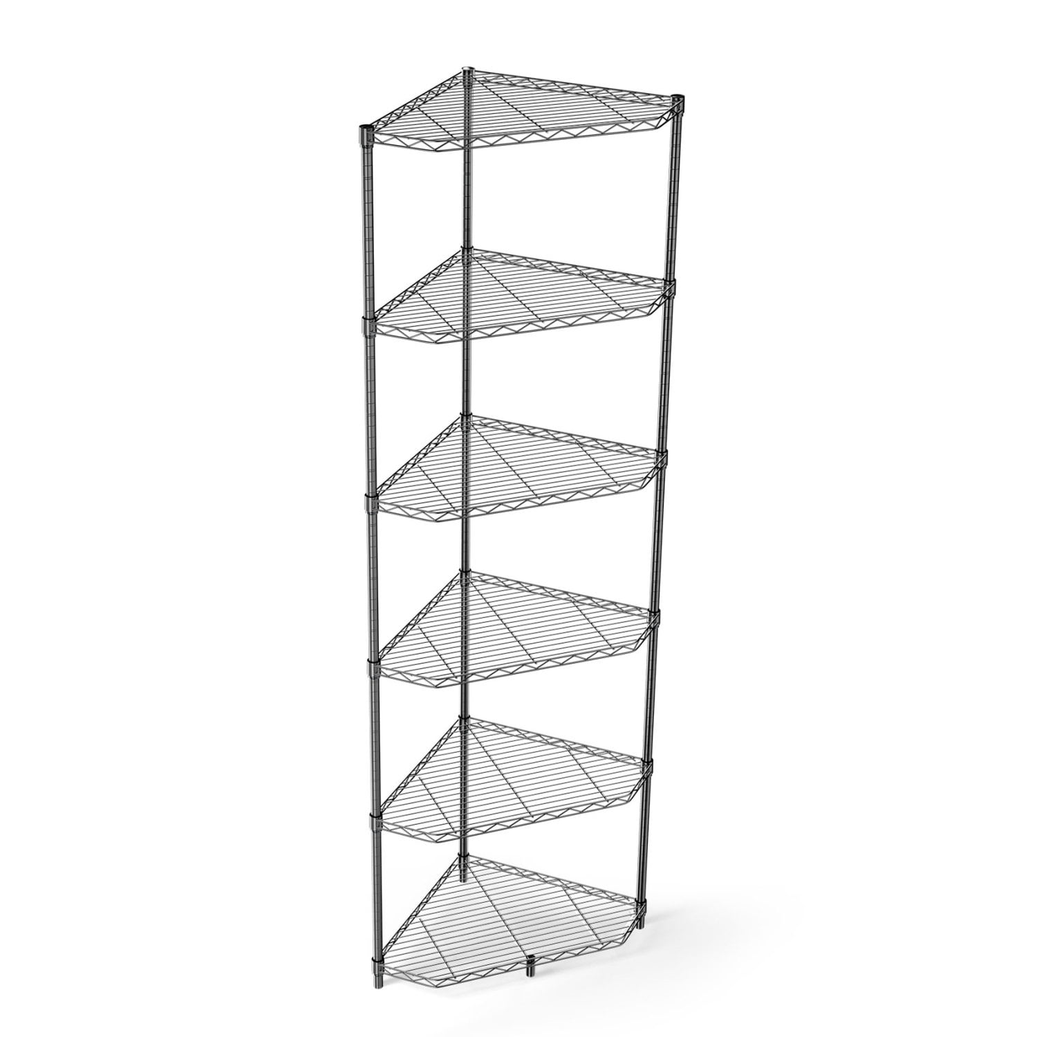 Holaki 6 Tier Heavy Duty Shelf Corner Wire Shelf Rack, 600 lbs Capacity ...