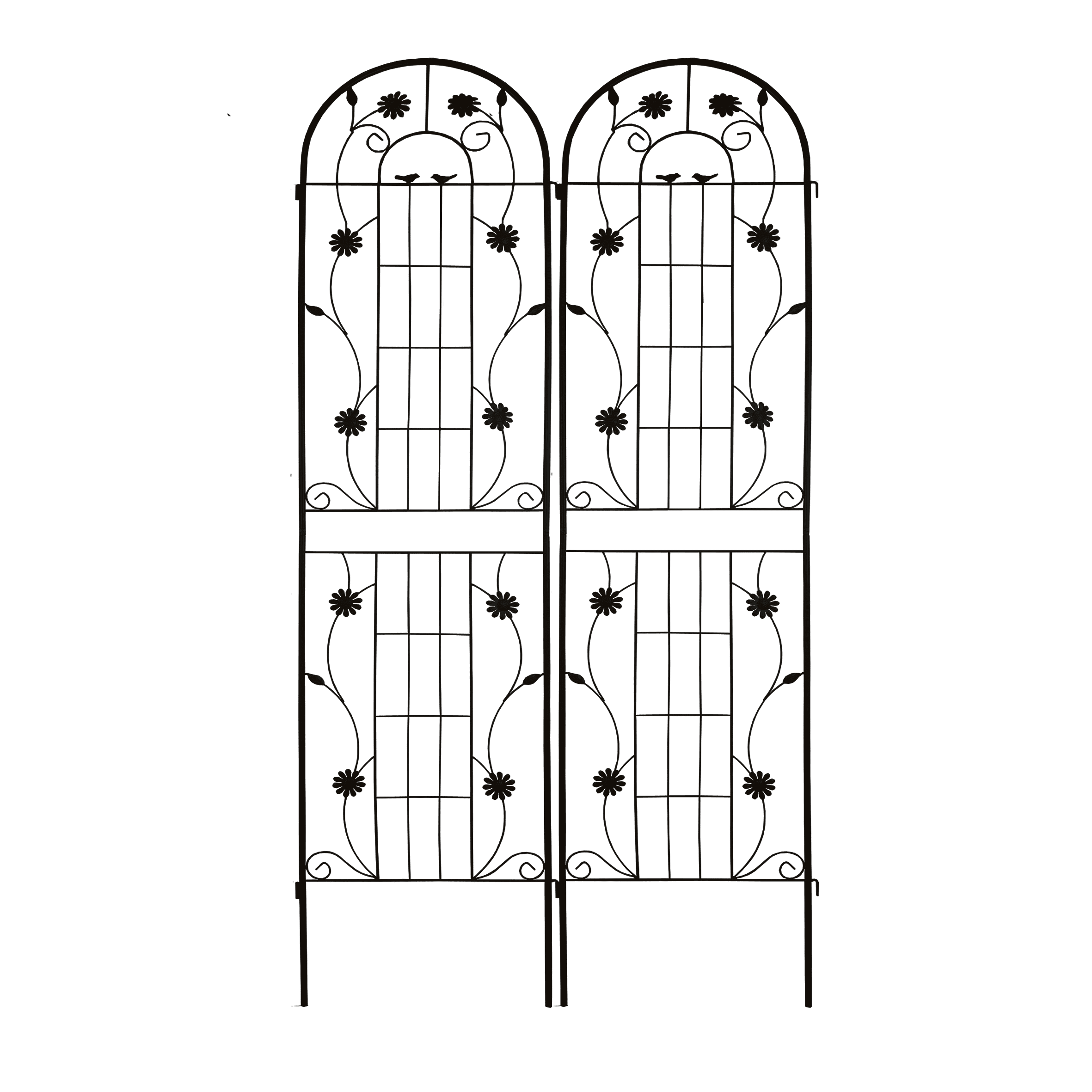 Holaki Metal Garden Trellises Multi-Pack, Tall Rustproof Climbing Plant ...