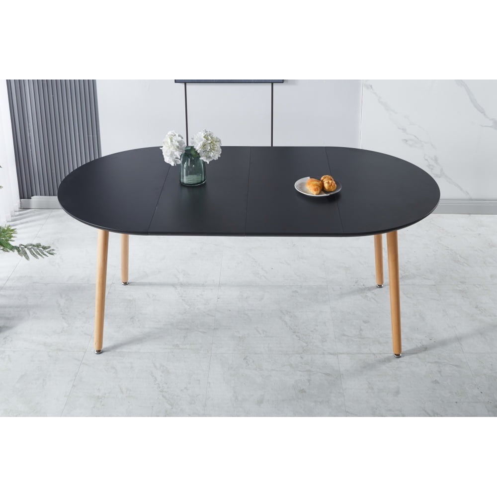 Holaki Oval Extendable Dining Room Table for 4-8 People,Modern Wooden ...