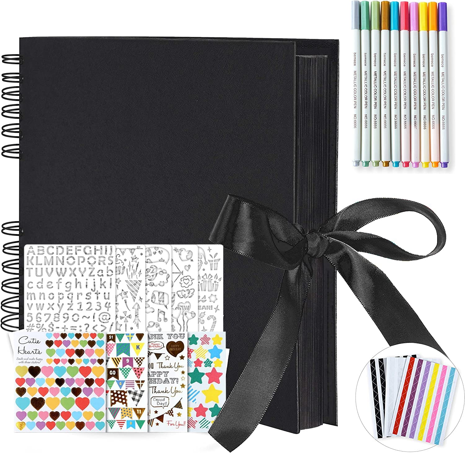 Holaray DIY Memories Kit: 11x8 inch Scrapbook Photo Album with Stickers ...