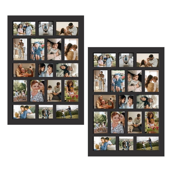 Holaura 2 Pack 17 Opening 4x6 Collage Frame, 26.2x18.4" Wall Mount ...