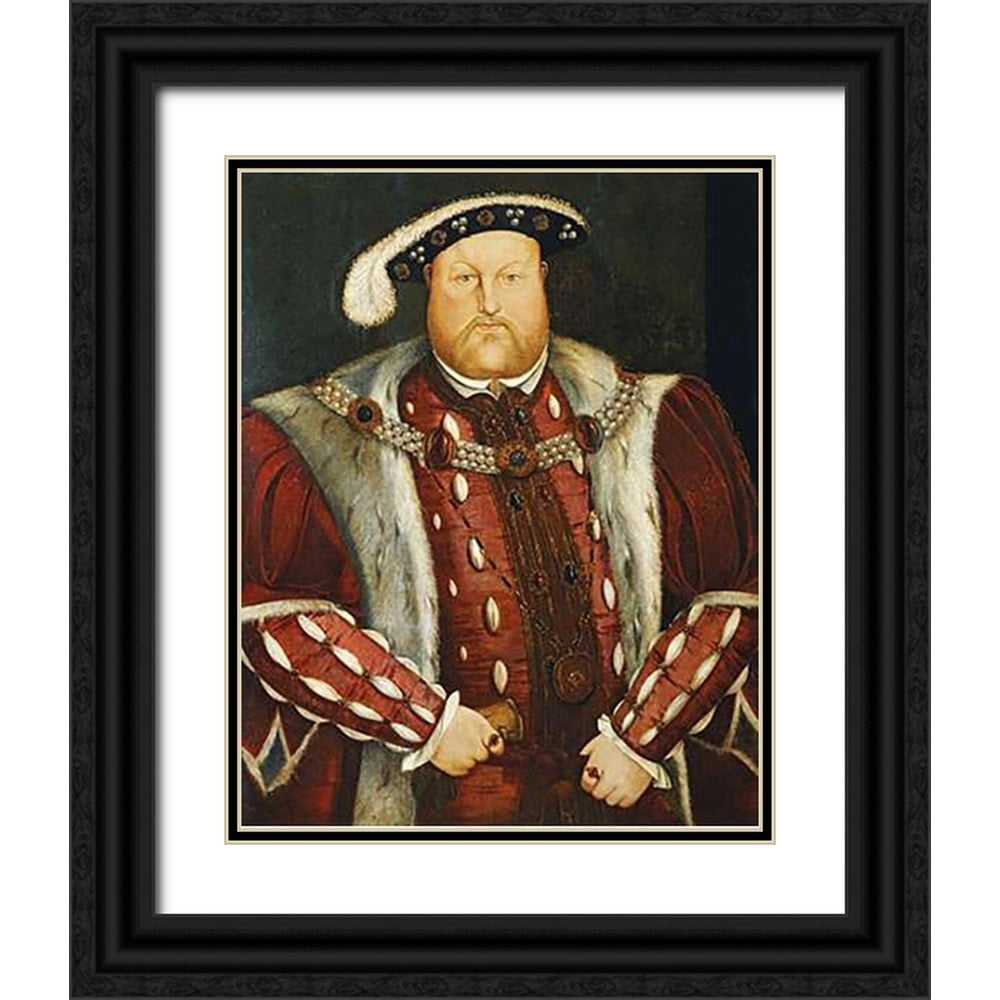 Holbein, Hans 12x14 Black Ornate Wood Framed with Double Matting Museum ...