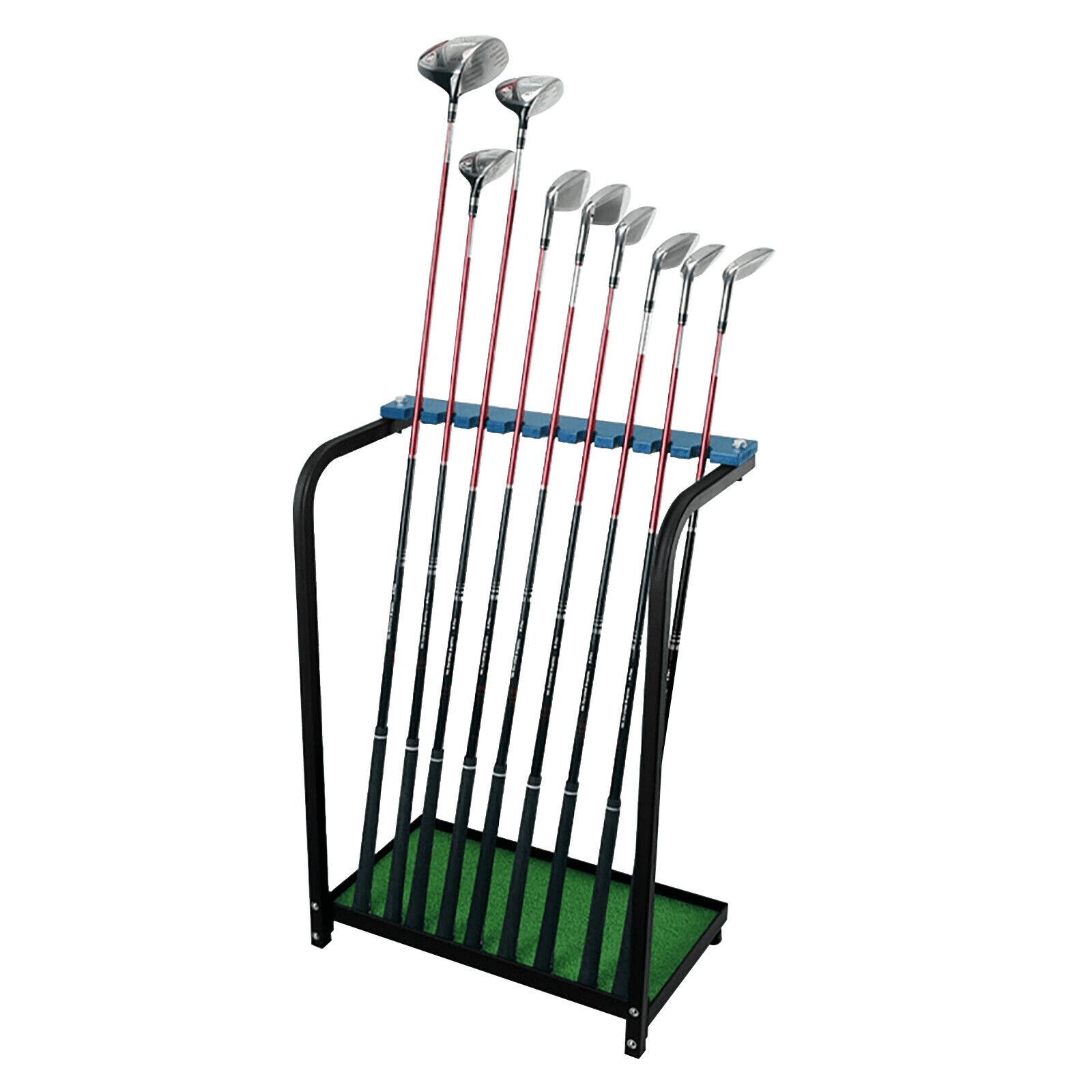 Hold 9 Club Premium Golf Putter Stand Indoor/Outdoor Display Rack New ...