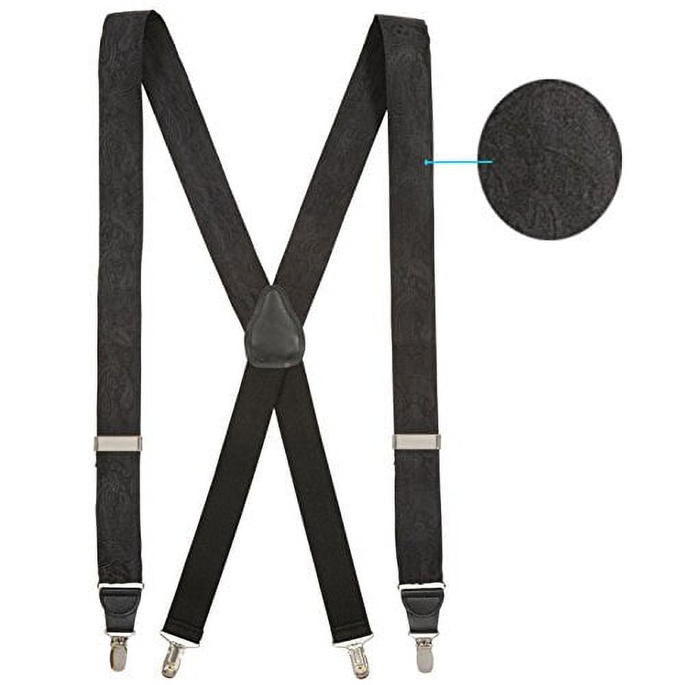 Hold'Em 100% Silk Suspenders For Men X - Back Fancy Solid Clip End ...