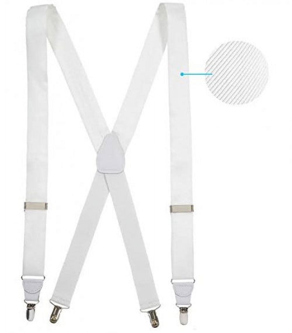 Hold'Em 100% Silk Suspenders For Men X - Back Fancy Solid Clip End ...