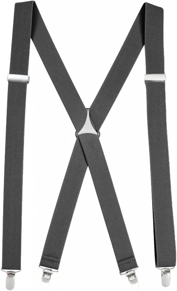 Hold'Em Suspenders for Men X-Back Adjustable Straight Clip-on Tuxedo ...