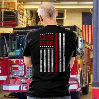 Hold Fast Honor Firefighter Flag USA Unisex T-Shirt - Walmart.com