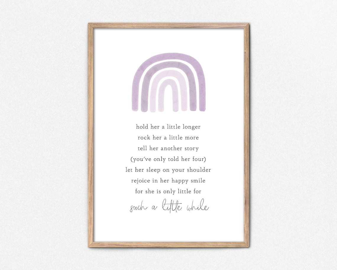 Hold Her A Little Longer, Rock Her A Little More Baby Girl Nursery ...