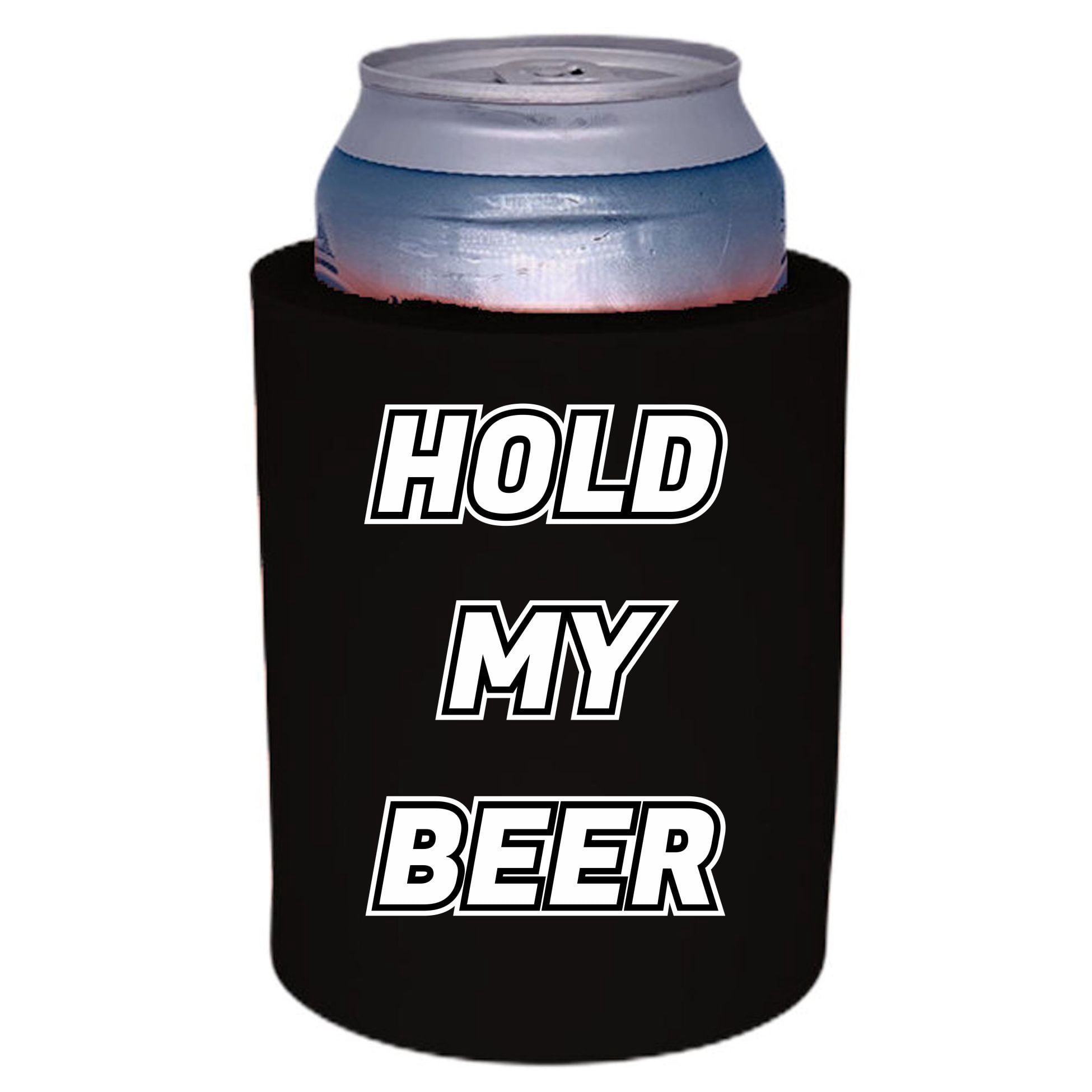 Hold My Beer Thick Foam Old School Can Coolie (Black) - Walmart.com