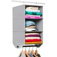 Hold N’ Storage Collapsible 3-Shelf Hanging Closet Organizer for ...