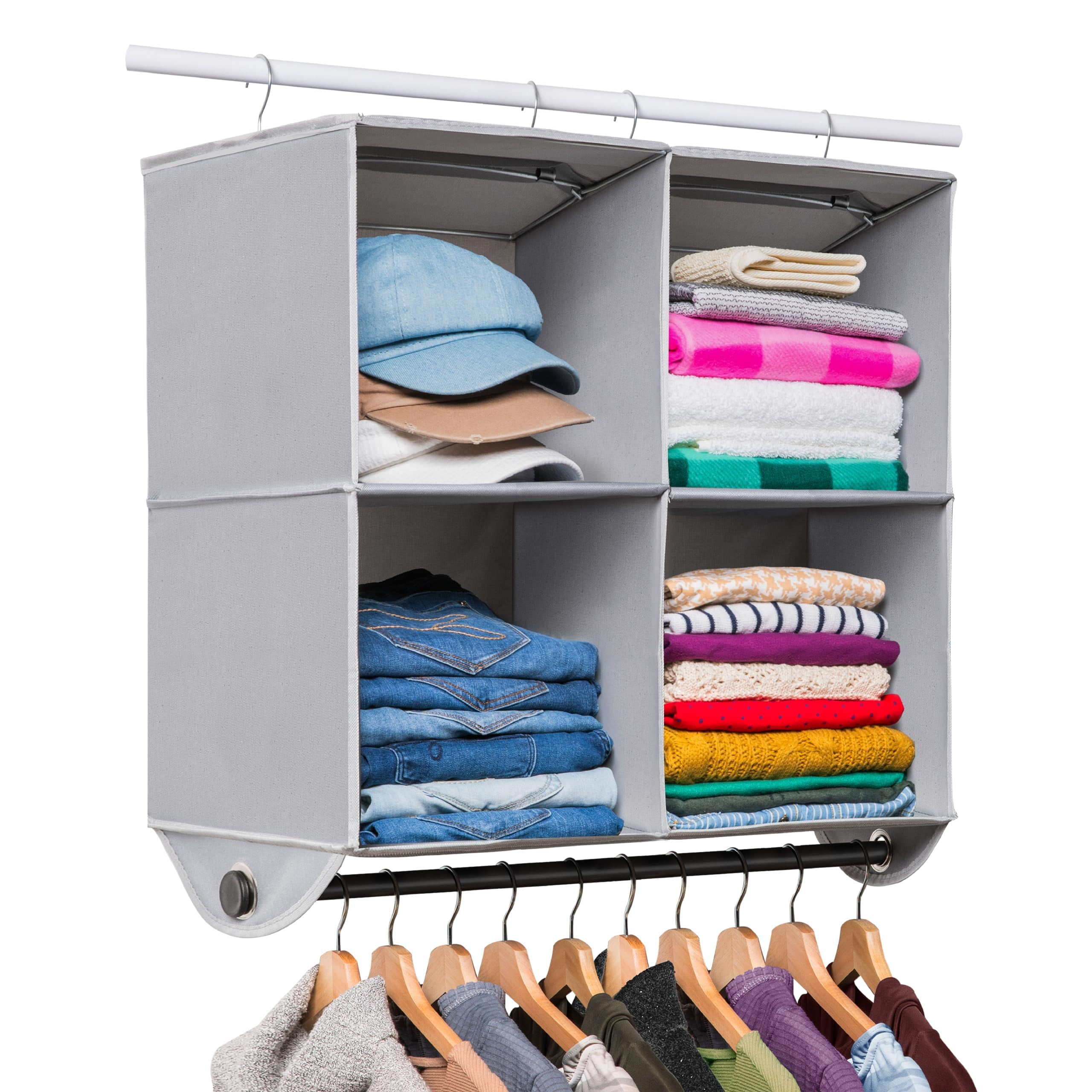 Hold N' Storage - 4 Shelf Hanging Organizer - Hanging Shelves Storage ...