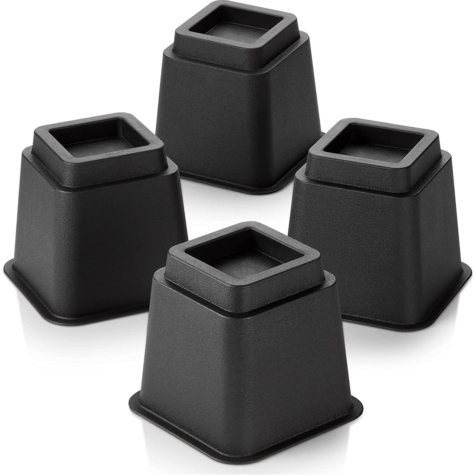 Hold N’ Storage Heavy Duty 5” Bed Lifters Furniture Riser Set, Set of 4 ...