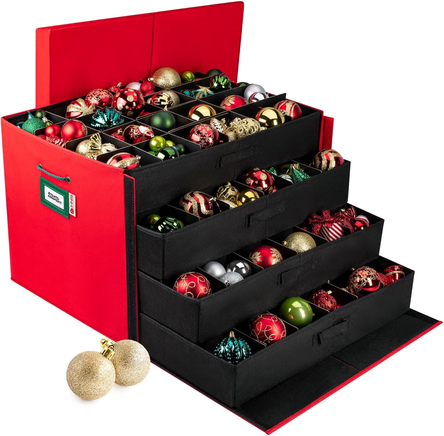 Hold N' Storage Christmas Ornament Organizer - 4 Removable Trays ...