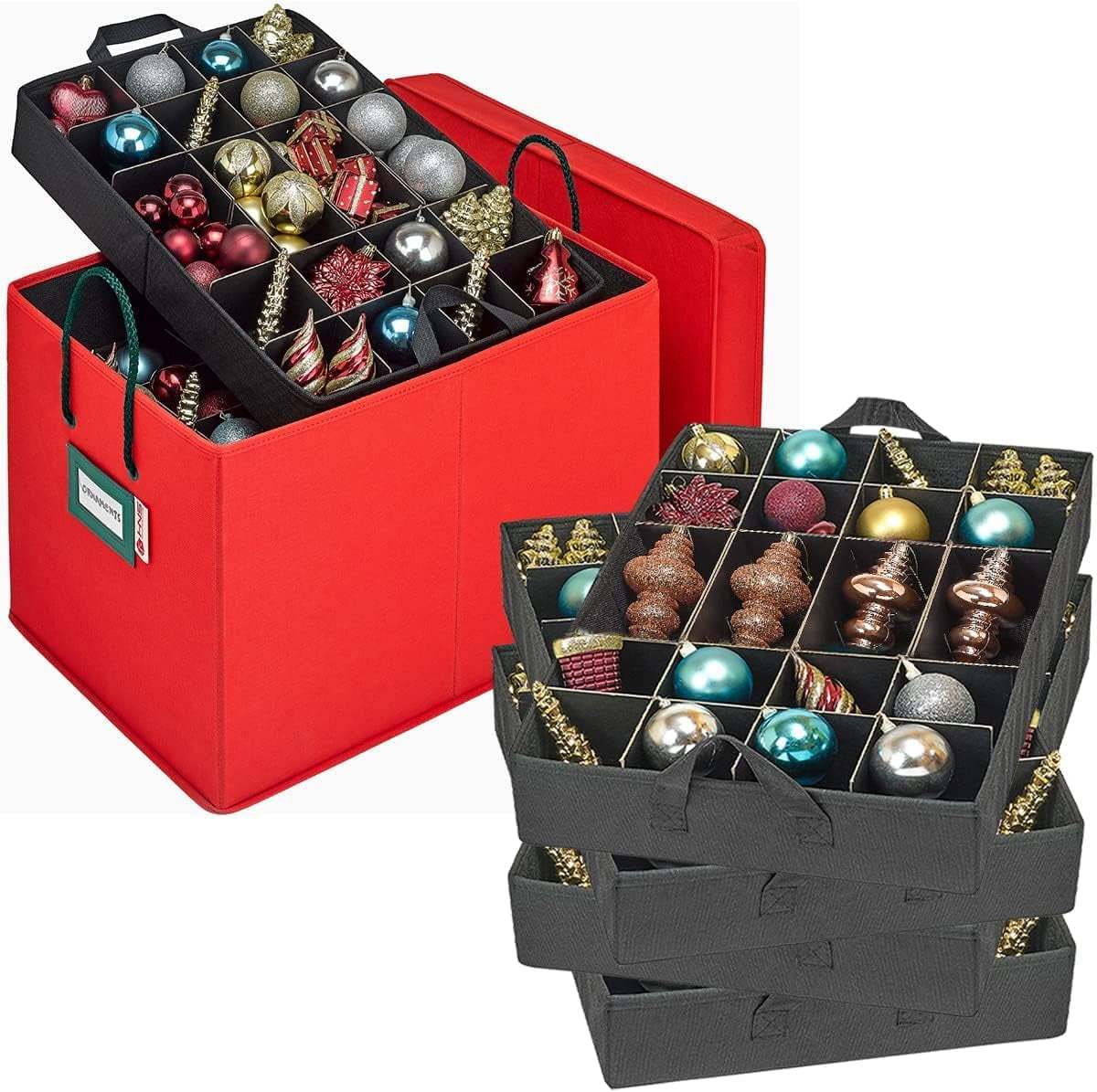 Free Shipping! \Hold N' Storage Christmas Ornament Organizer, Heavy ...