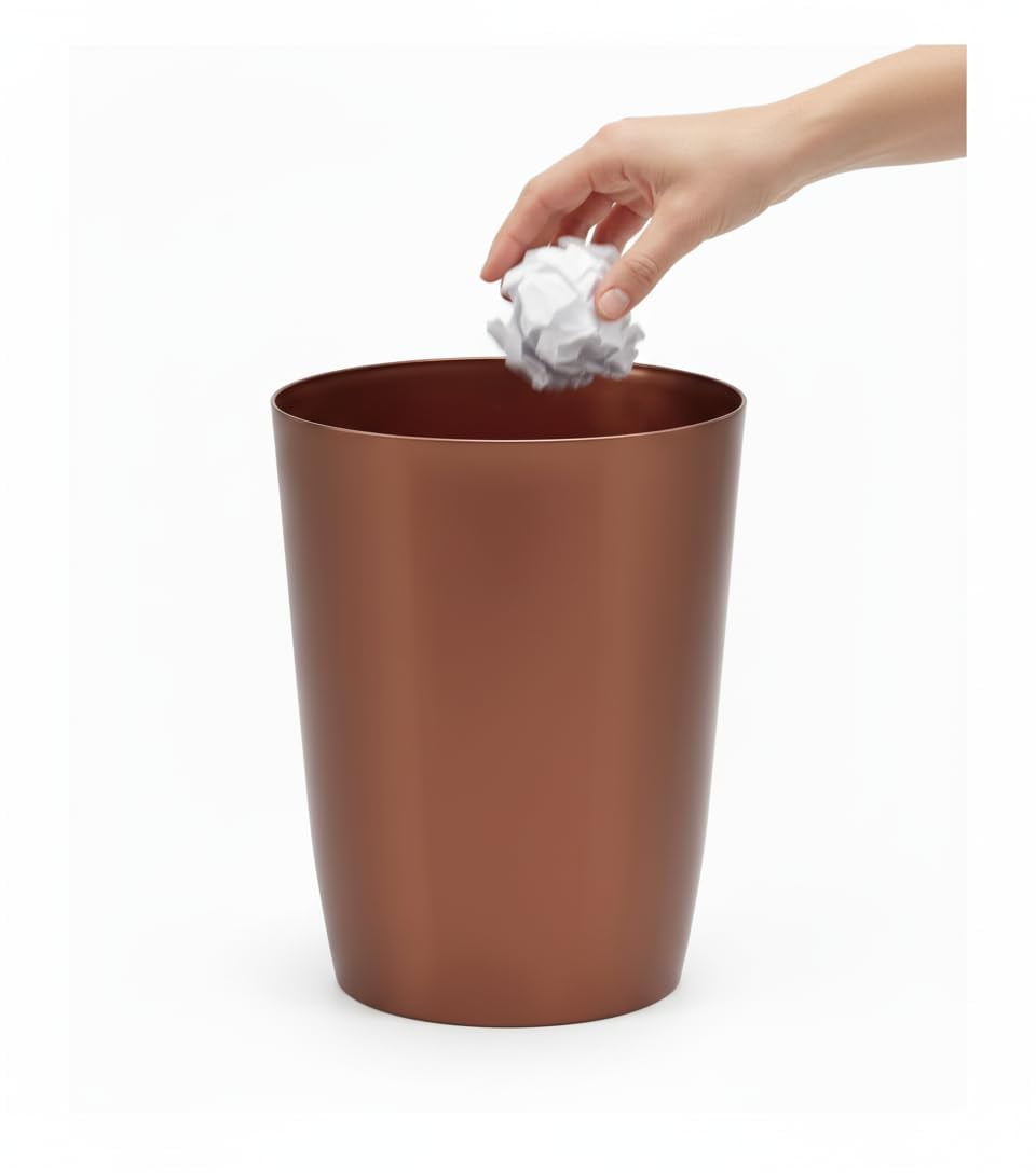 HOLDN' STORAGE Small Trash Can, 1.58 Gal, Open Top, Compact Plastic ...