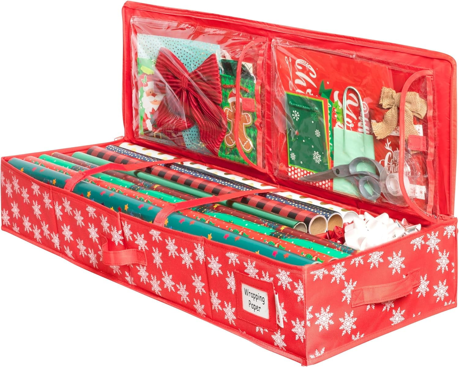 Hold N' Storage Christmas Wrapping Paper Organizer, Under Bed Storage ...
