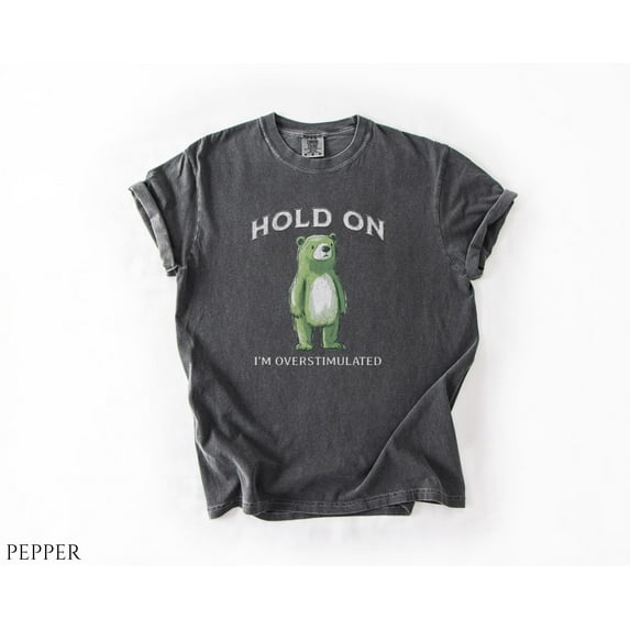 Hold On Im Overstimulated Shirt, 90s Y2K Retro Graphic Tee, Funny Silly ...