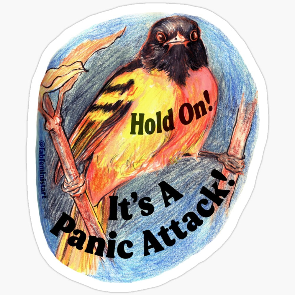 Hold On It'S A Panic Attack Sticker Phone Decal Water Bottle Stickers ...