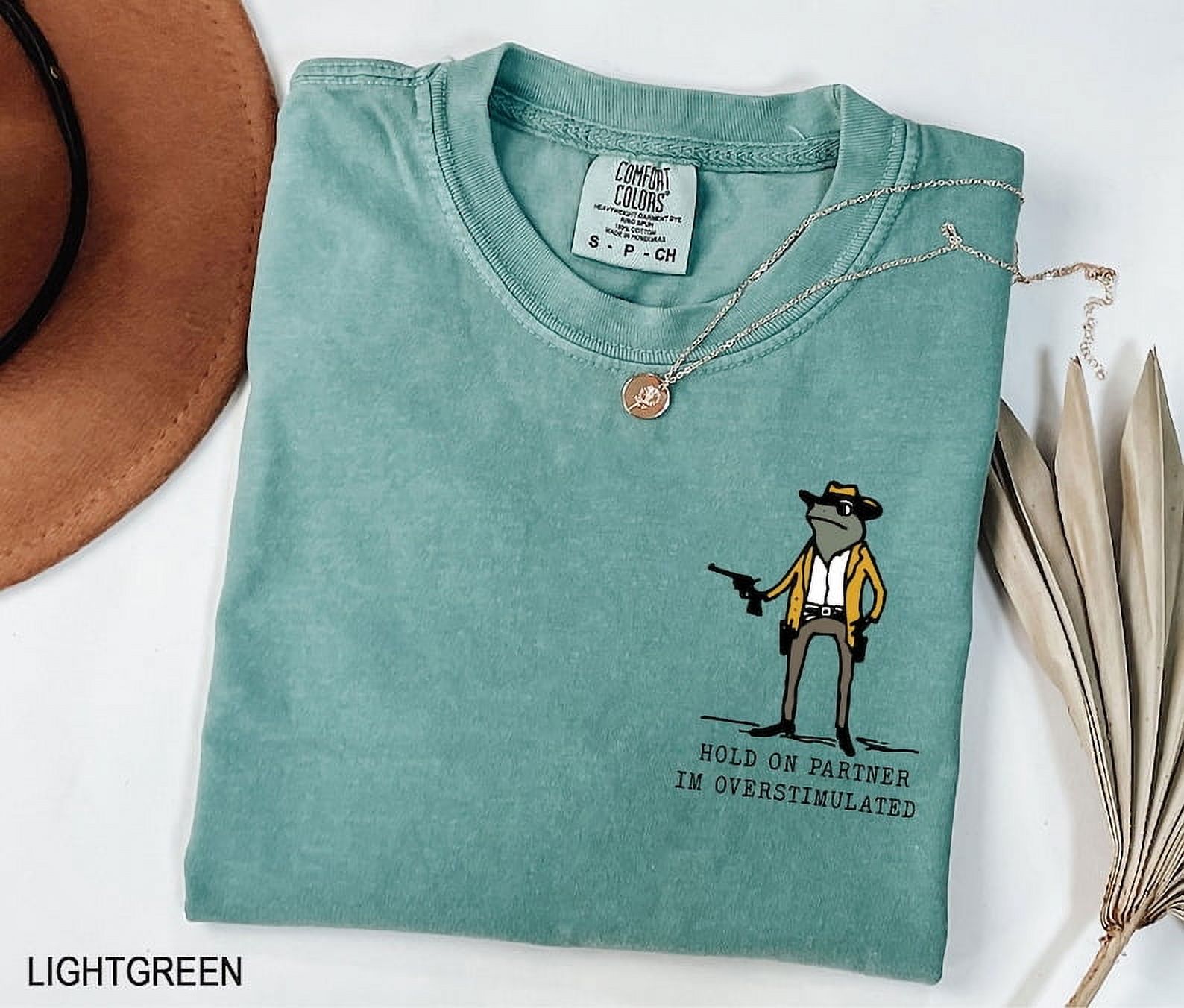 Hold On Partner Im Overstimulated, Monochromatic TShirt Unhinged T ...