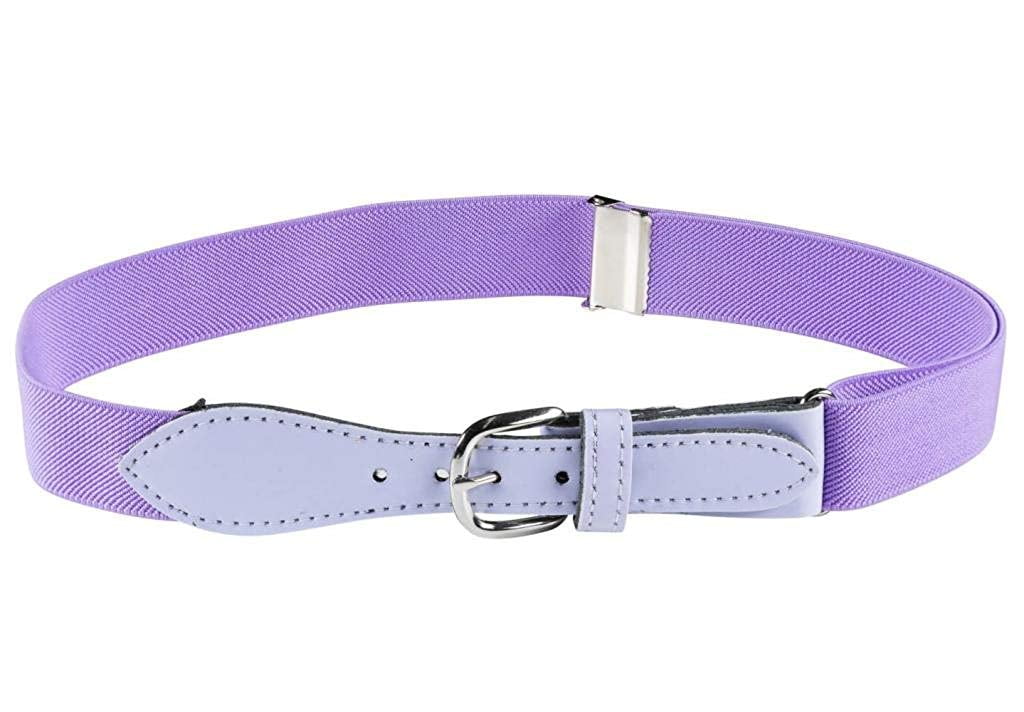 Hold'Em Kids Elastic Adjustable Belt with Leather Buckle - Lavender, 30 ...