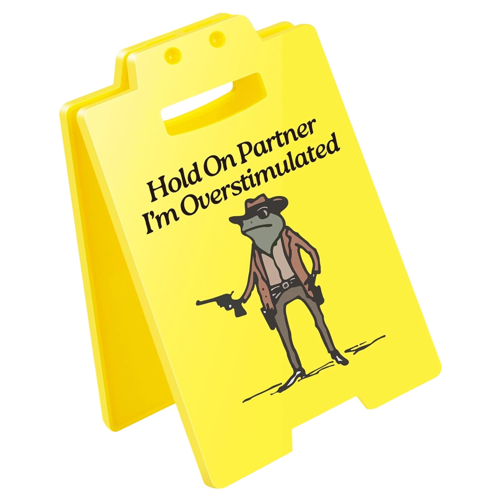 Hold on Partner I'm Overstimulated Desk Sign Funny Office Decor ...