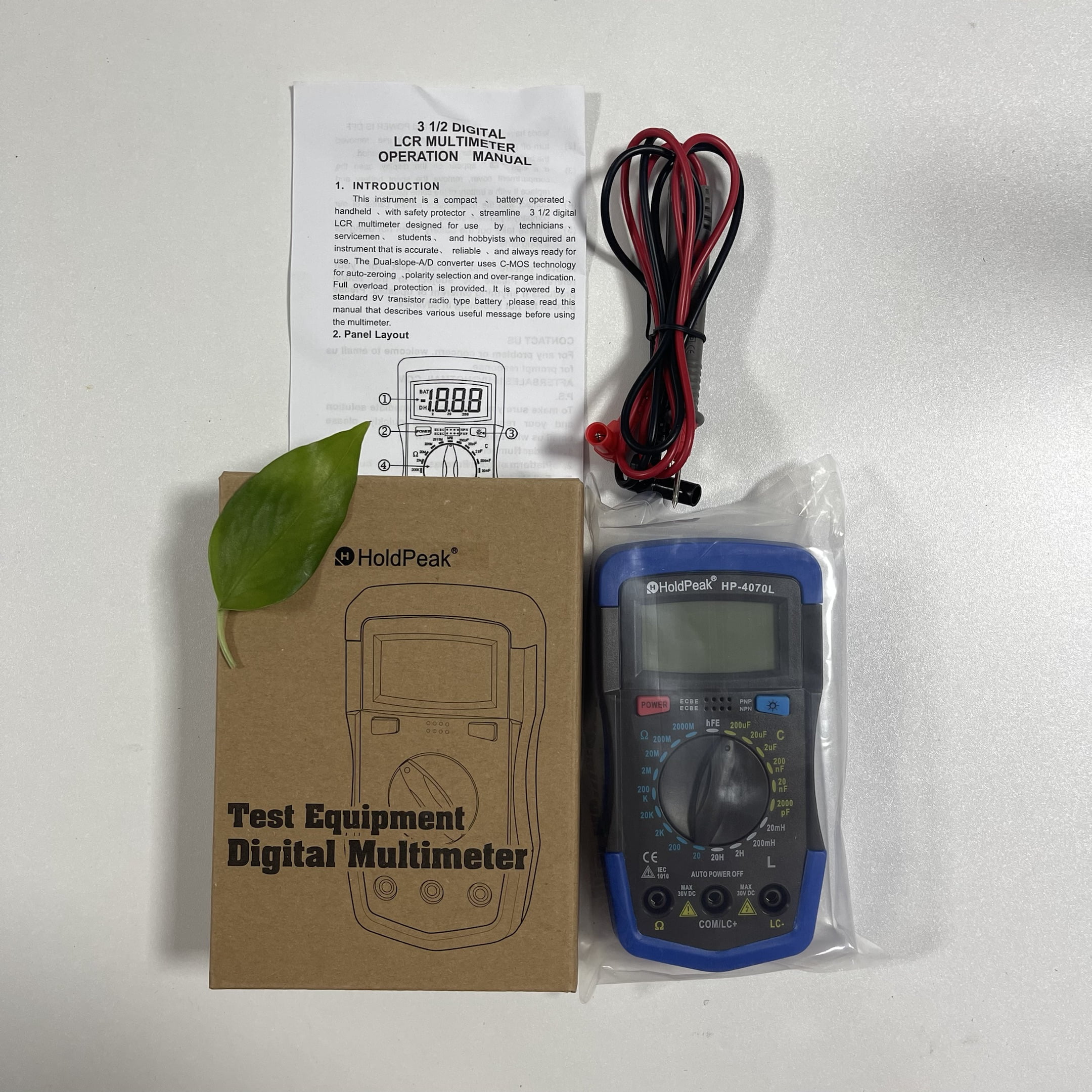 HoldPeak HP-4070L Capacitance Multimeter Digital Inductance LCD Meter ...