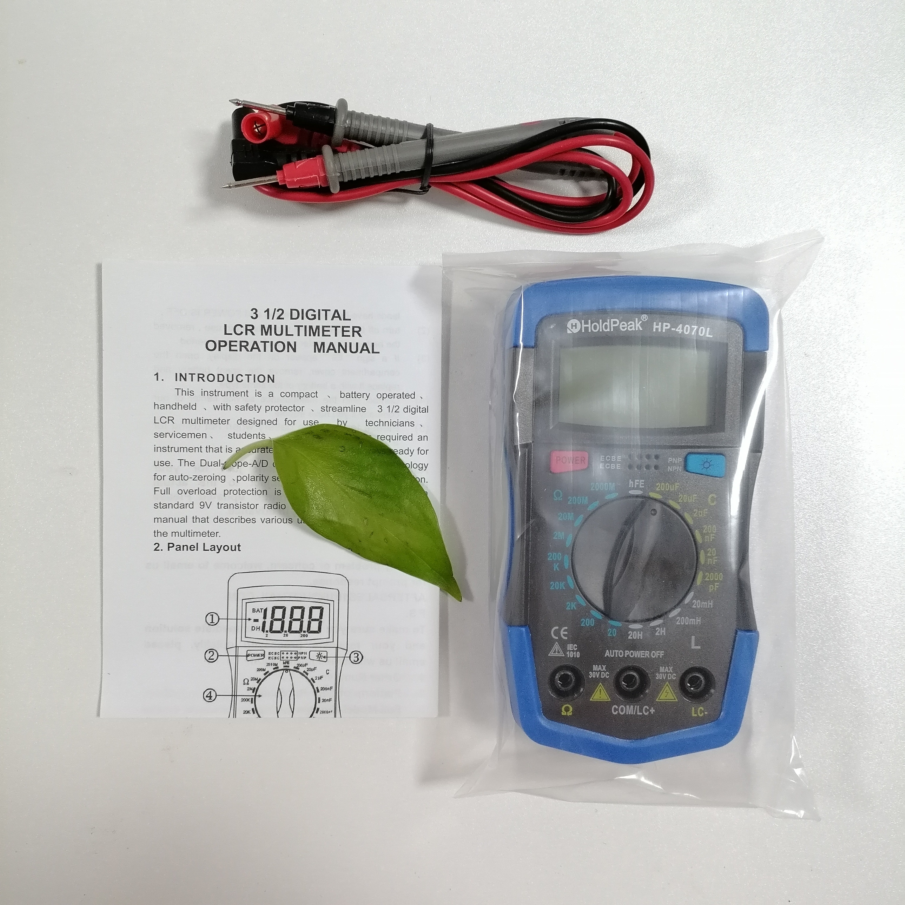 HoldPeak HP-4070L Capacitance Multimeter Digital Inductance LCD Meter ...