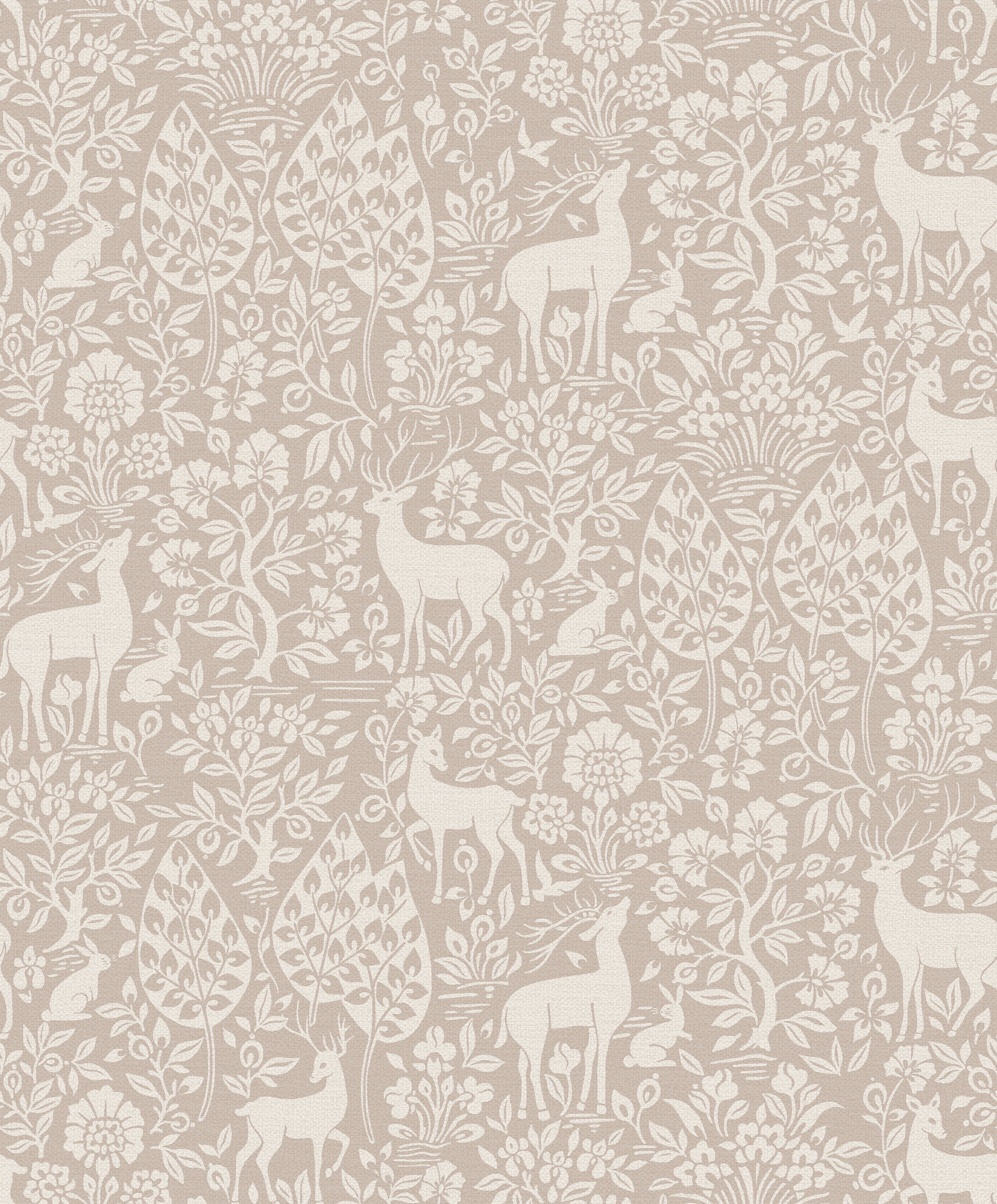 Holden Decor Deer Woods Pink Woodland Animal Wallpaper Roll, Deer ...