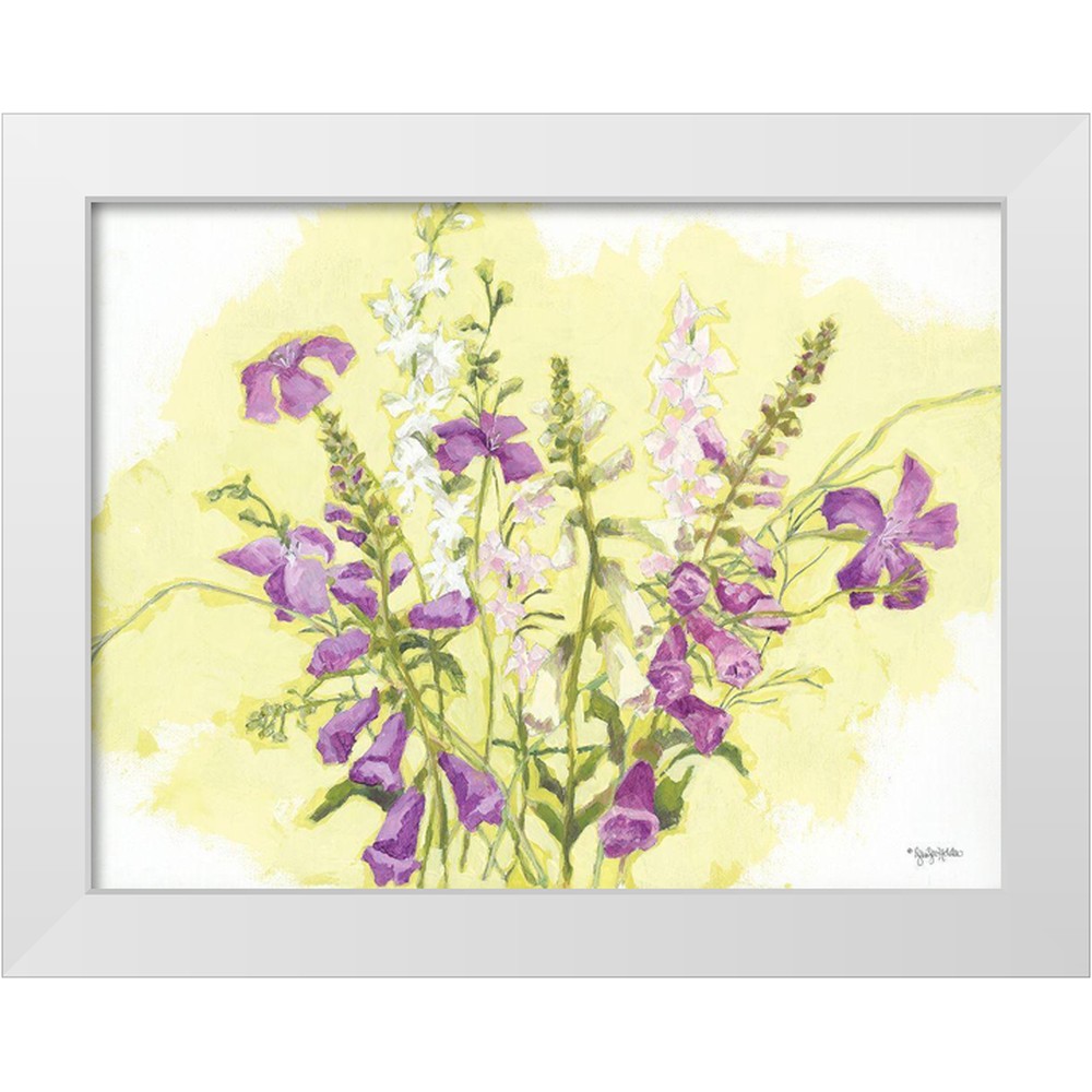 Holden, Jennifer 18x15 White Modern Wood Framed Museum Art Print Titled - Purple Flowers ...