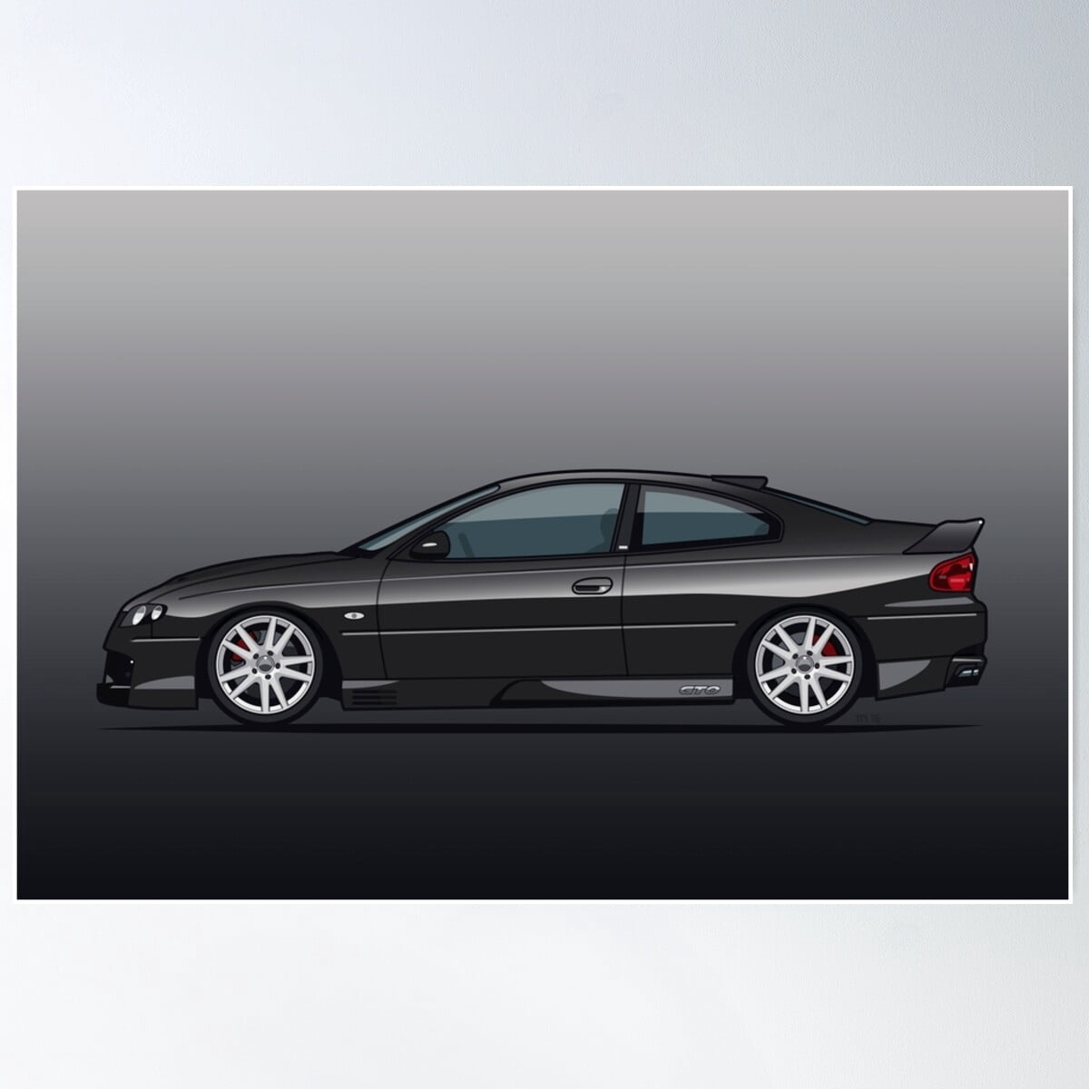 Holden Monaro V2 Hsv Gto Black Poster Wall Art, Modern Wall Decor For ...